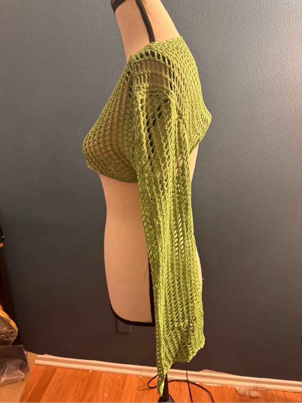 TBETNE | Tops | Green Crochet Openknit Shrug Bolero For Women | Poshmark
